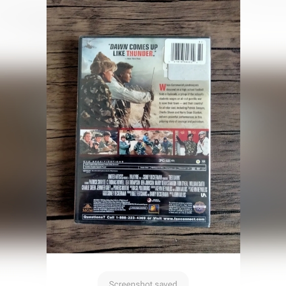 dvd | Media | Red Dawn Dvd Patrick Swayze Charlie Sheen Harry Dean ...